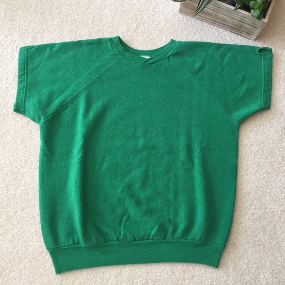 Tops | Vintage Short Sleeve Boxy Raglan Sweatshirt Rn 14179 Creslan ...